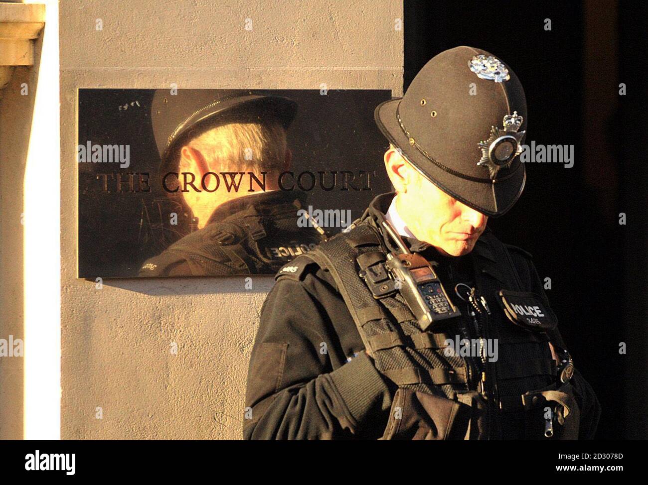 Police outside Bristol Crown Court for the trial of Vincent Tabak the ...