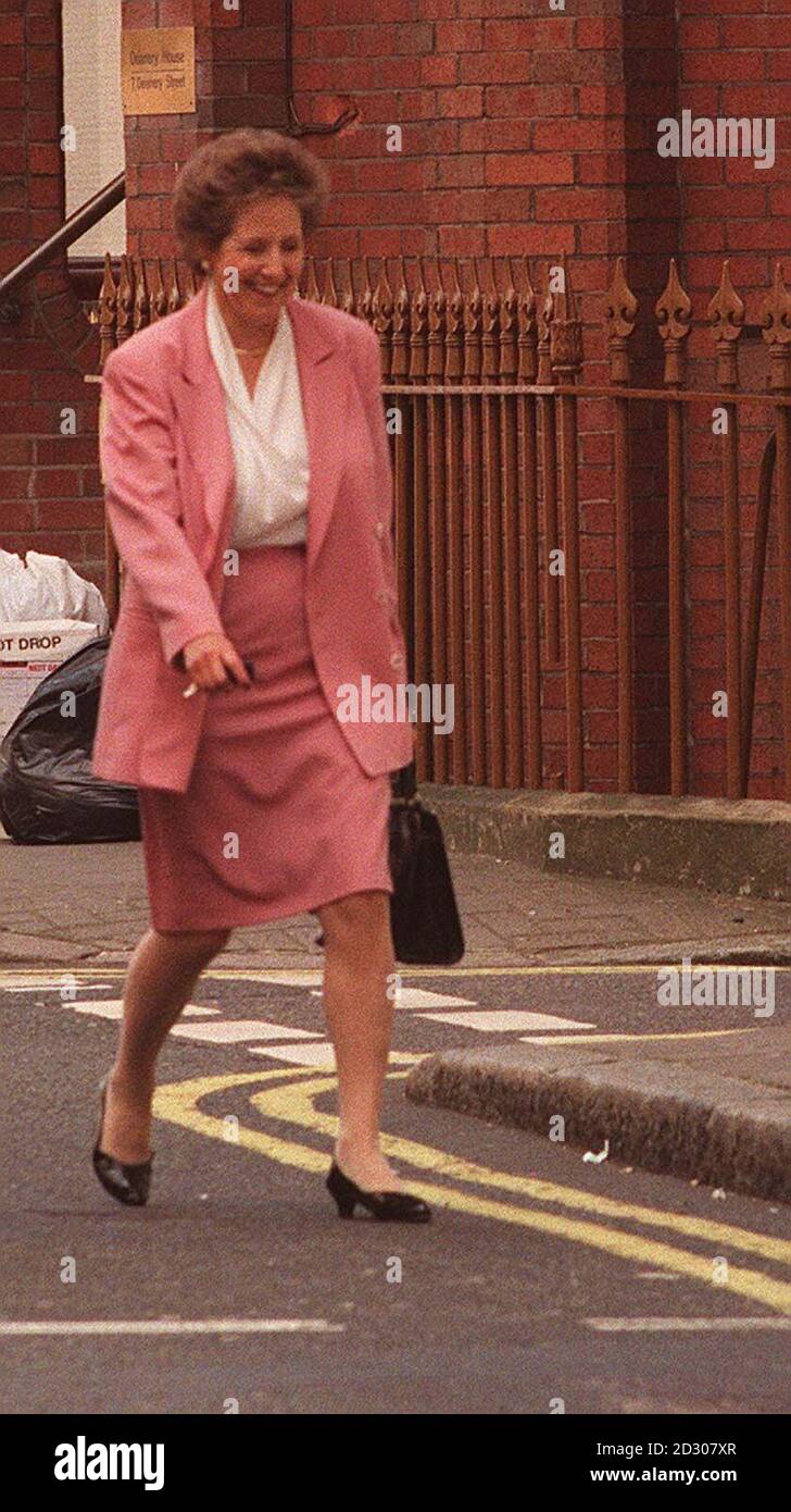 Norma Major, wife of former Prime Minister John Major, arriving at ...
