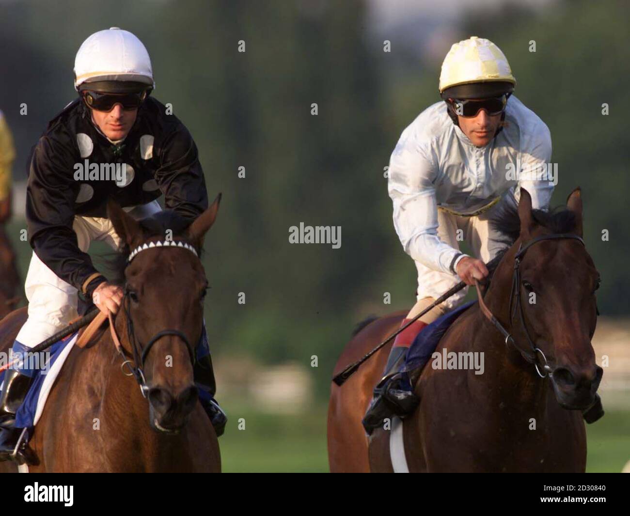 Kissogram (left), ridden Olivier Peslier, and Greek Dance, ridden by ...