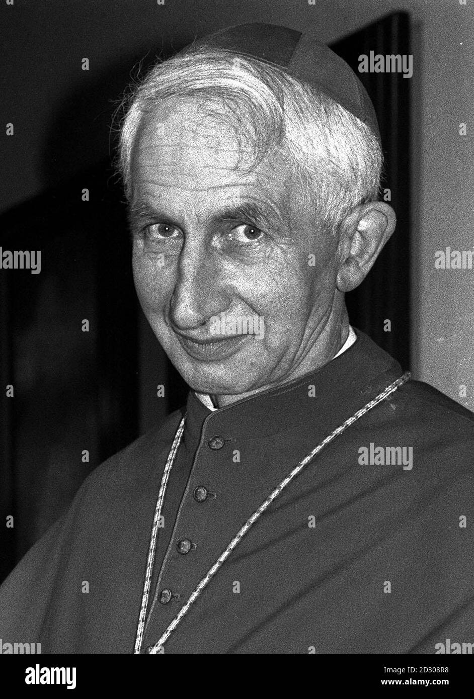 Abbot Basil Hume at Archbishop House in London where he was looking at ...