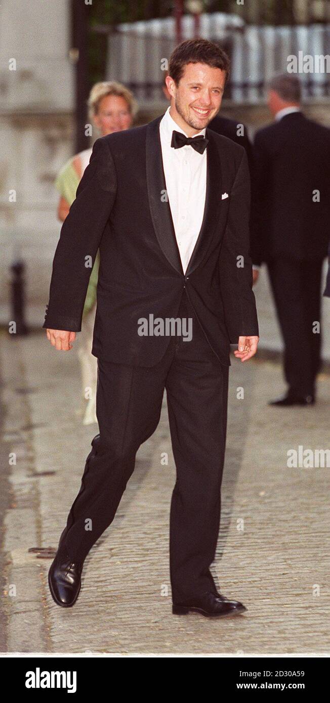Crown Prince Frederik of Denmark arrives at Bridgewater House in ...