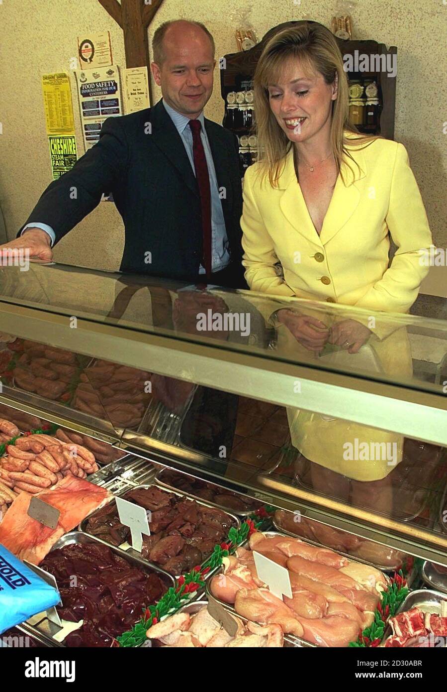 Conservative leader William Hague and his wife Ffion visit a local ...