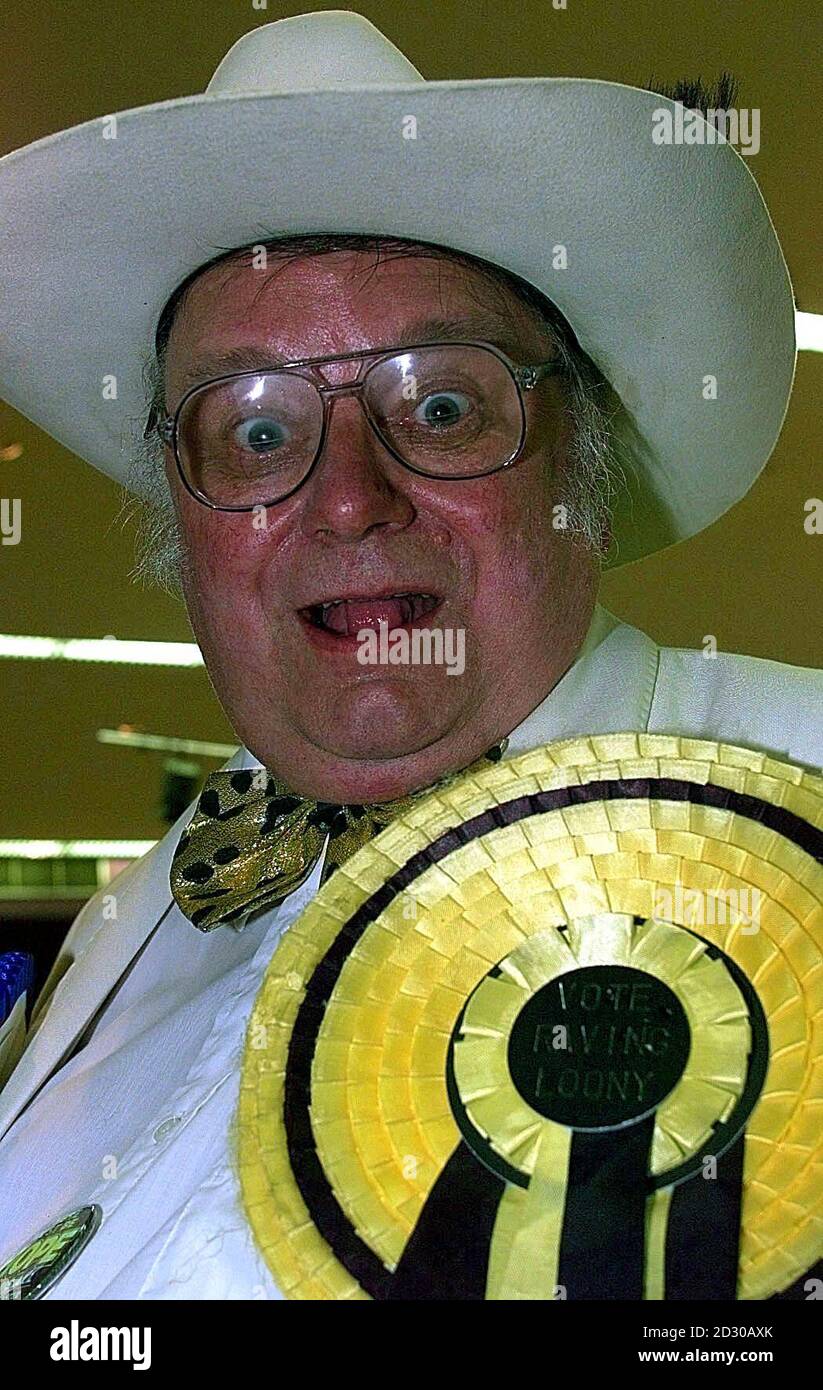 Alan Howling, 'Laud Hope', the first Monster Raving Loony candidate to ...