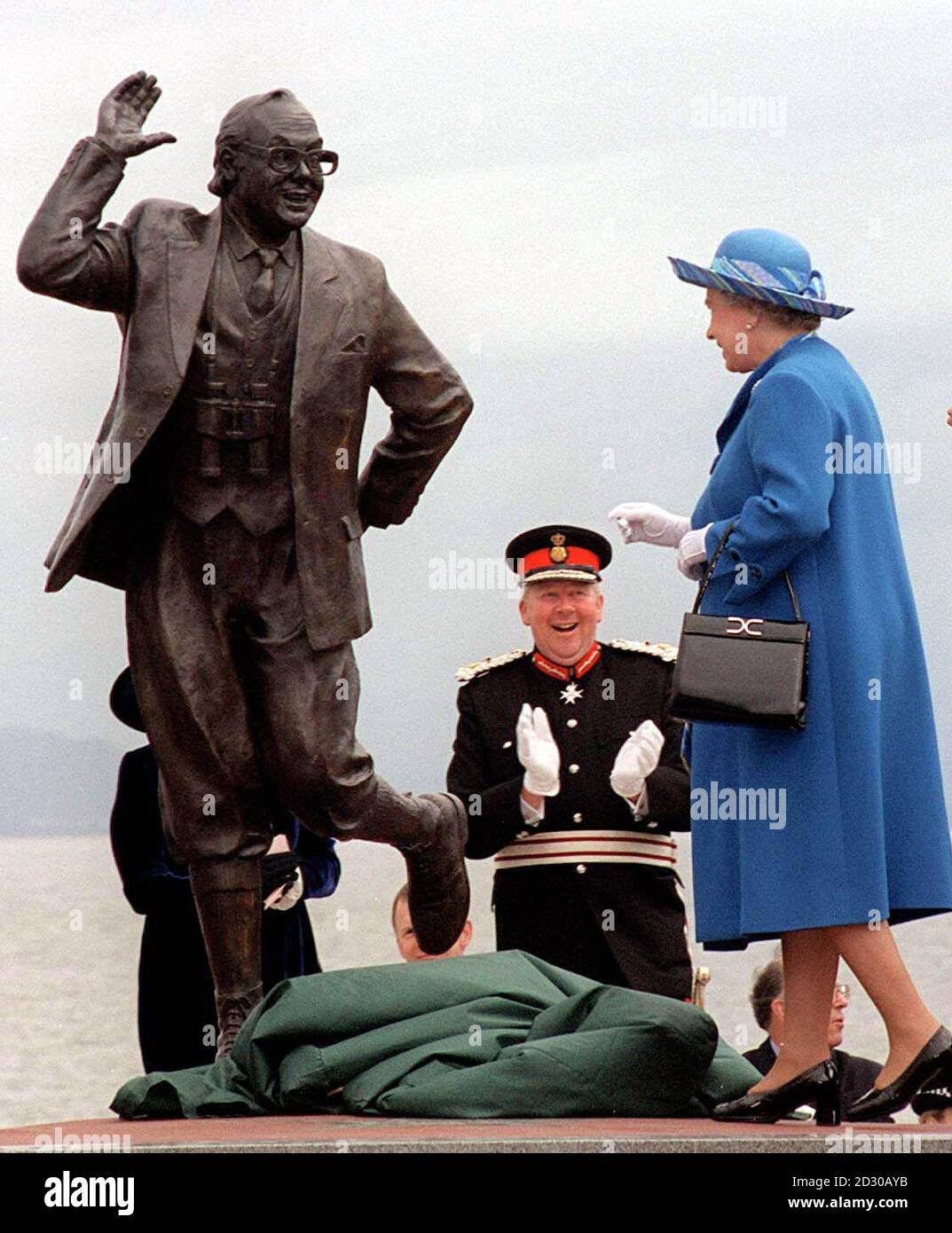 The statue of Comedian Eric Morecambe who died in 1984 after collapsing ...