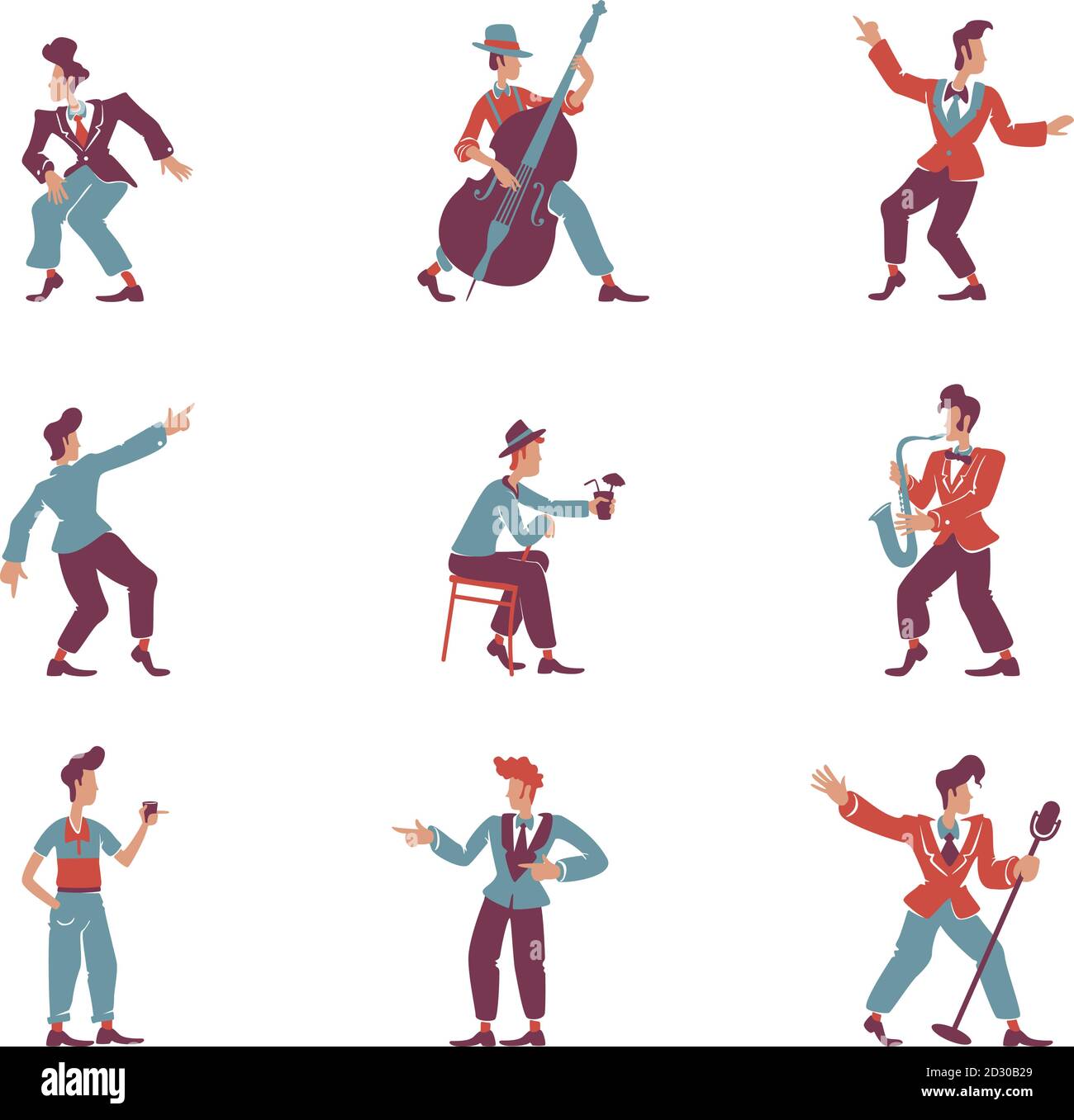 Swing dancers Stock Vector Images - Alamy