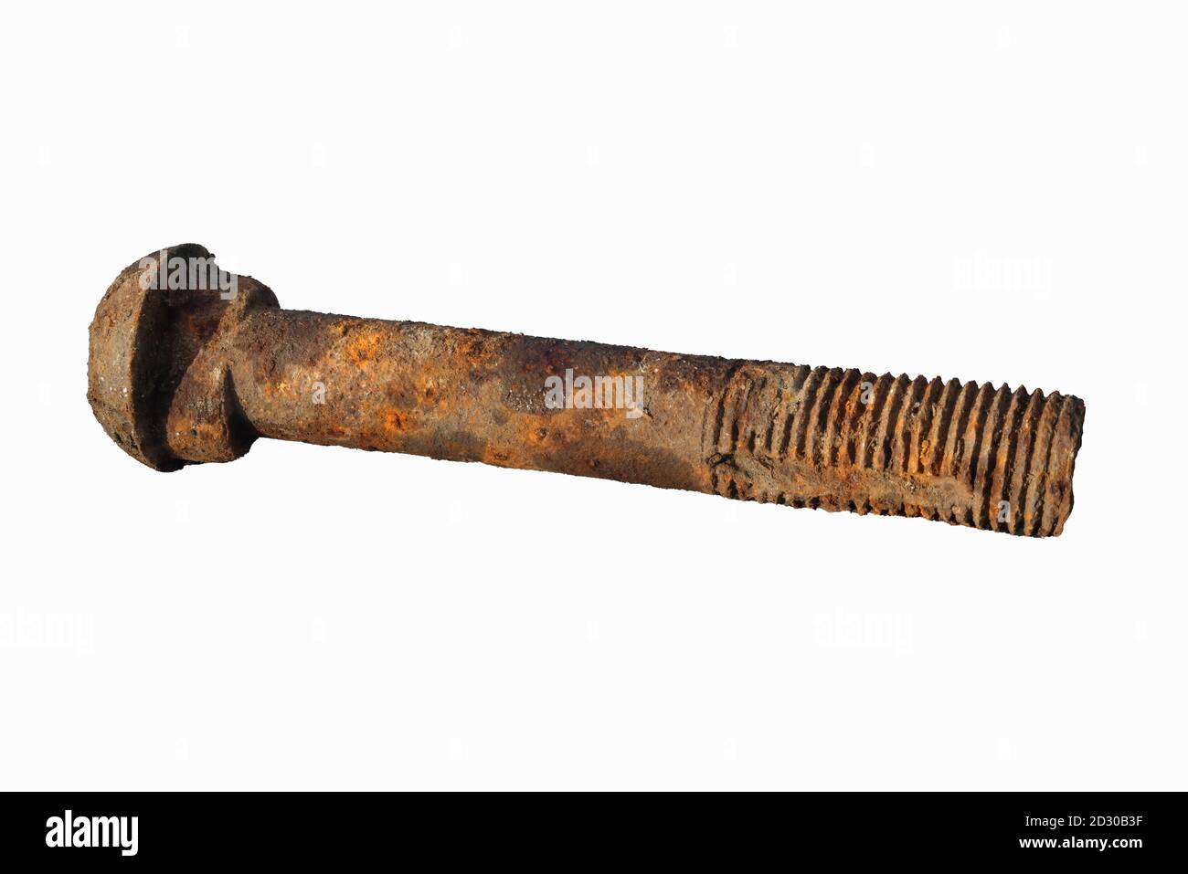Old rusty metal bolt isolated on white background close-up Stock Photo ...