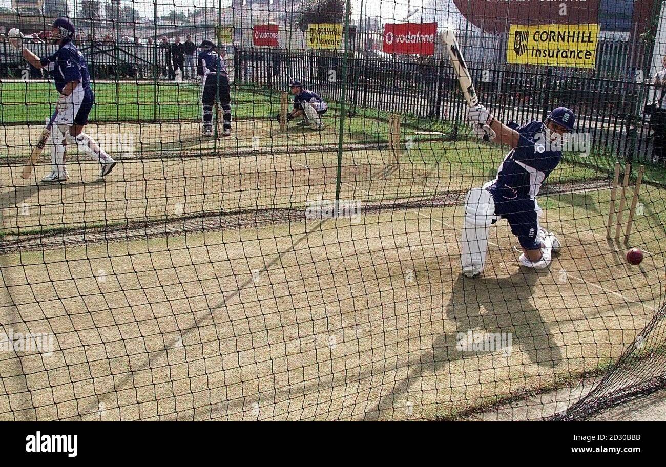 Sport cricket action practice mark butcher hi-res stock photography and ...