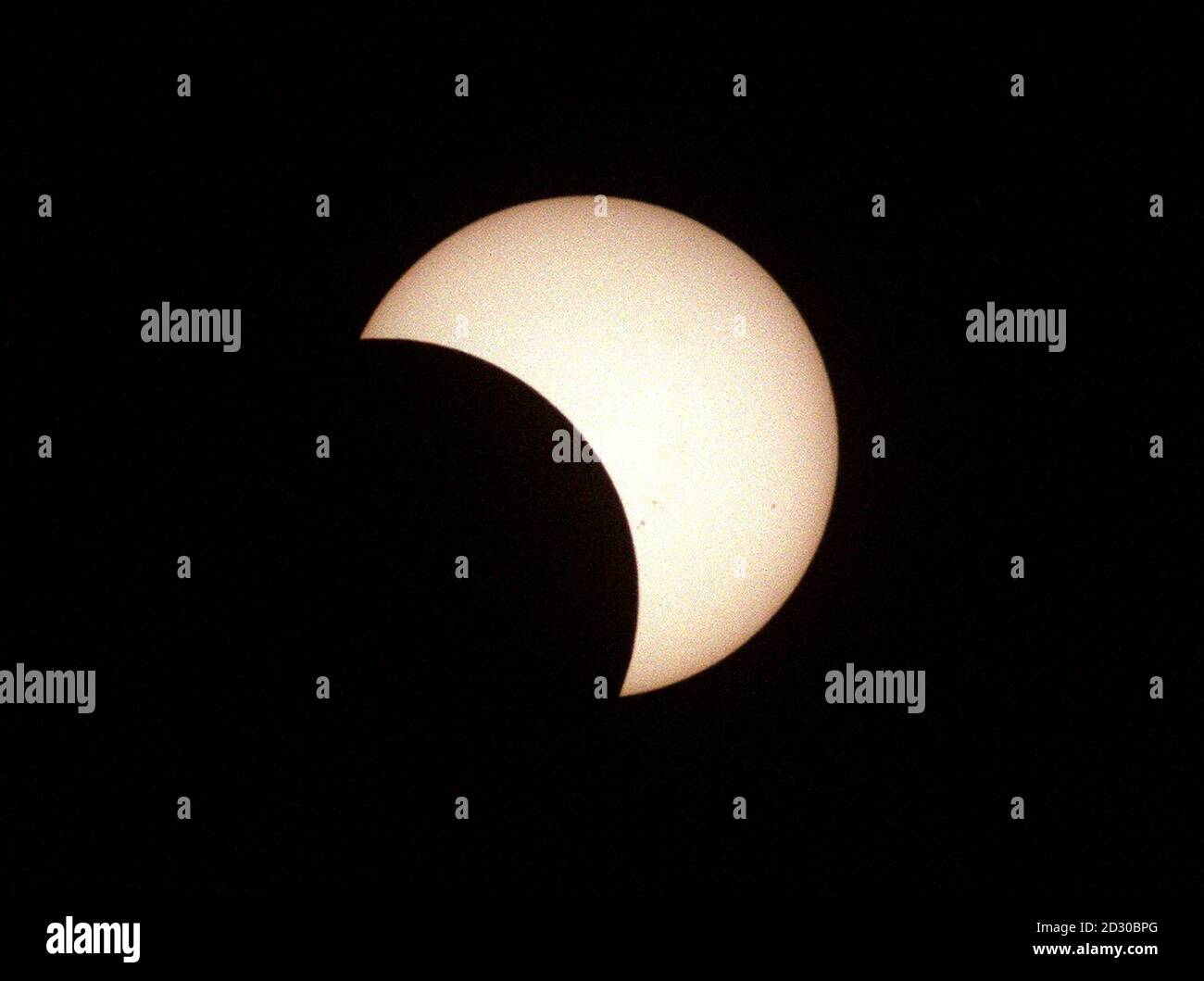The sun as seen from London, during the solar eclipse of the sun by the ...