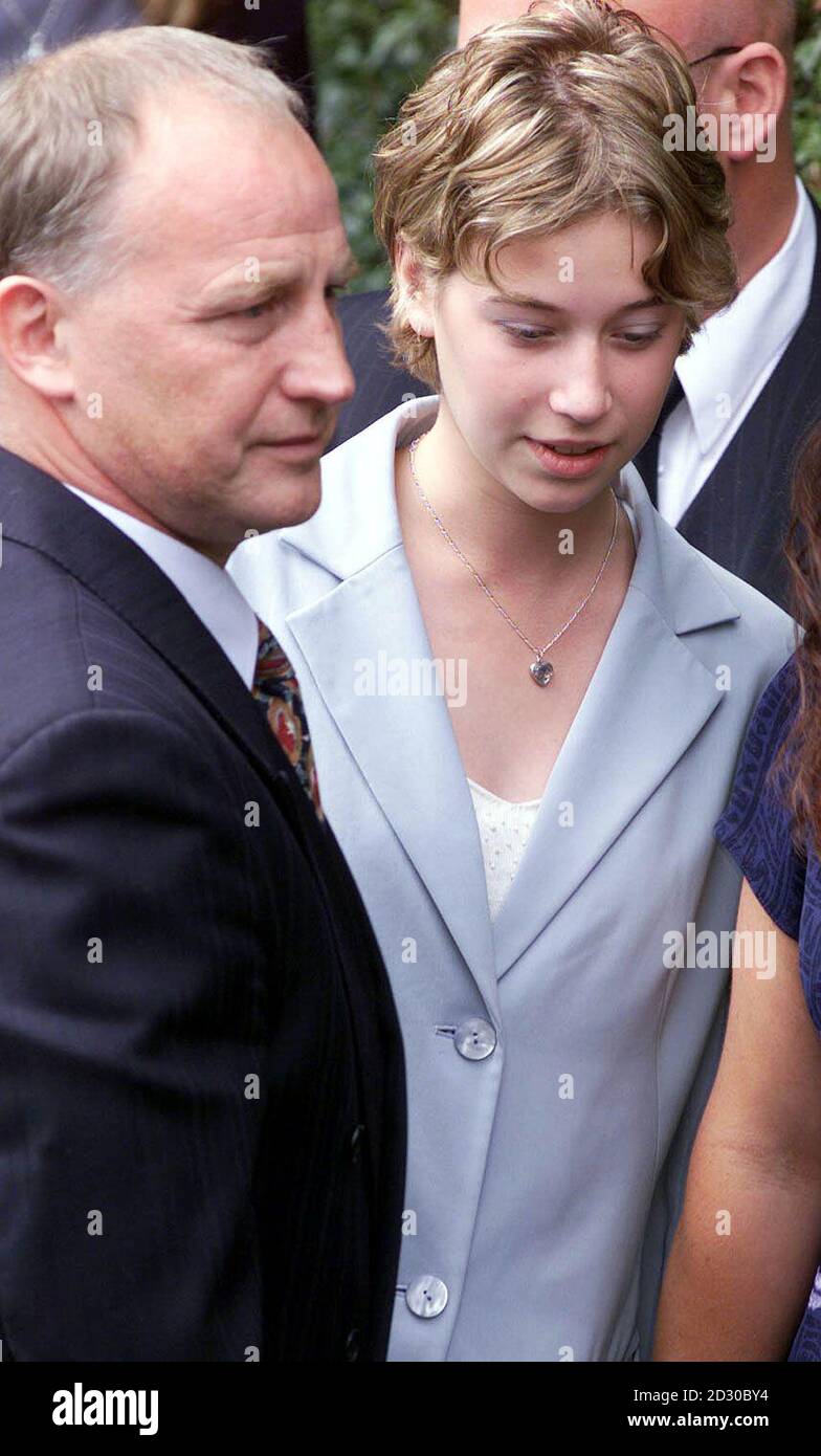 Nikki Rollason and her father John (daughter and ex husband) outside St ...