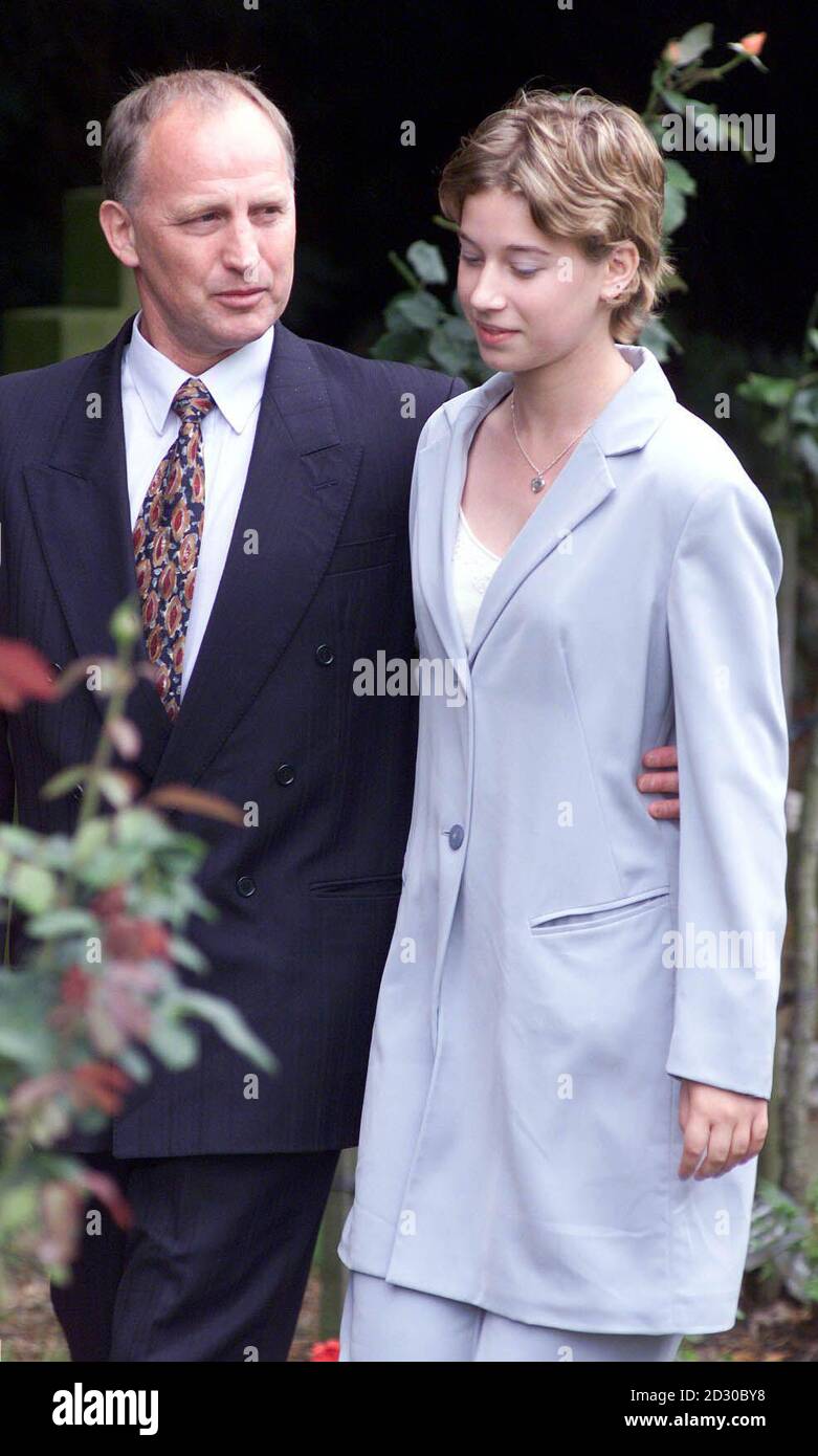 Nikki Rollason and her father John (daughter and ex husband) outside St ...
