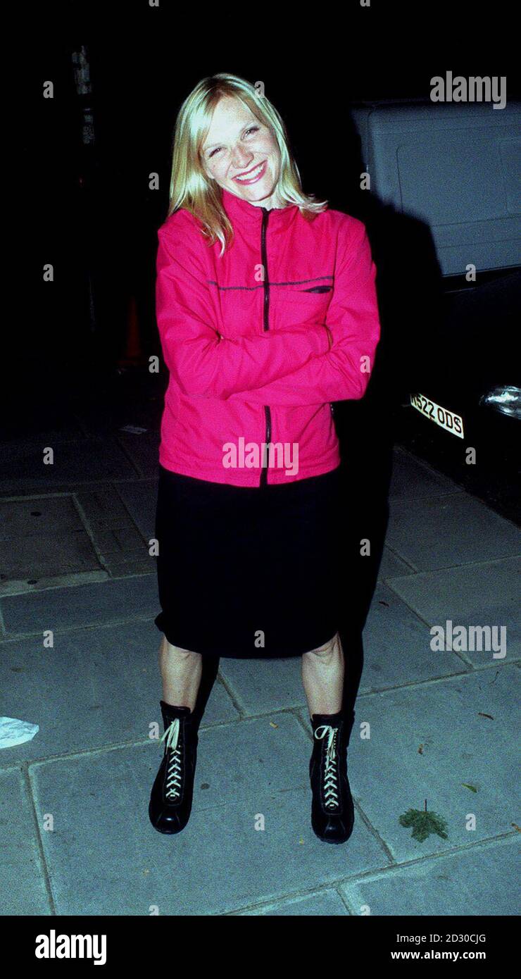 Radio One Disc Jockey (DJ) Jo Whiley outside the BBC studios in London ...