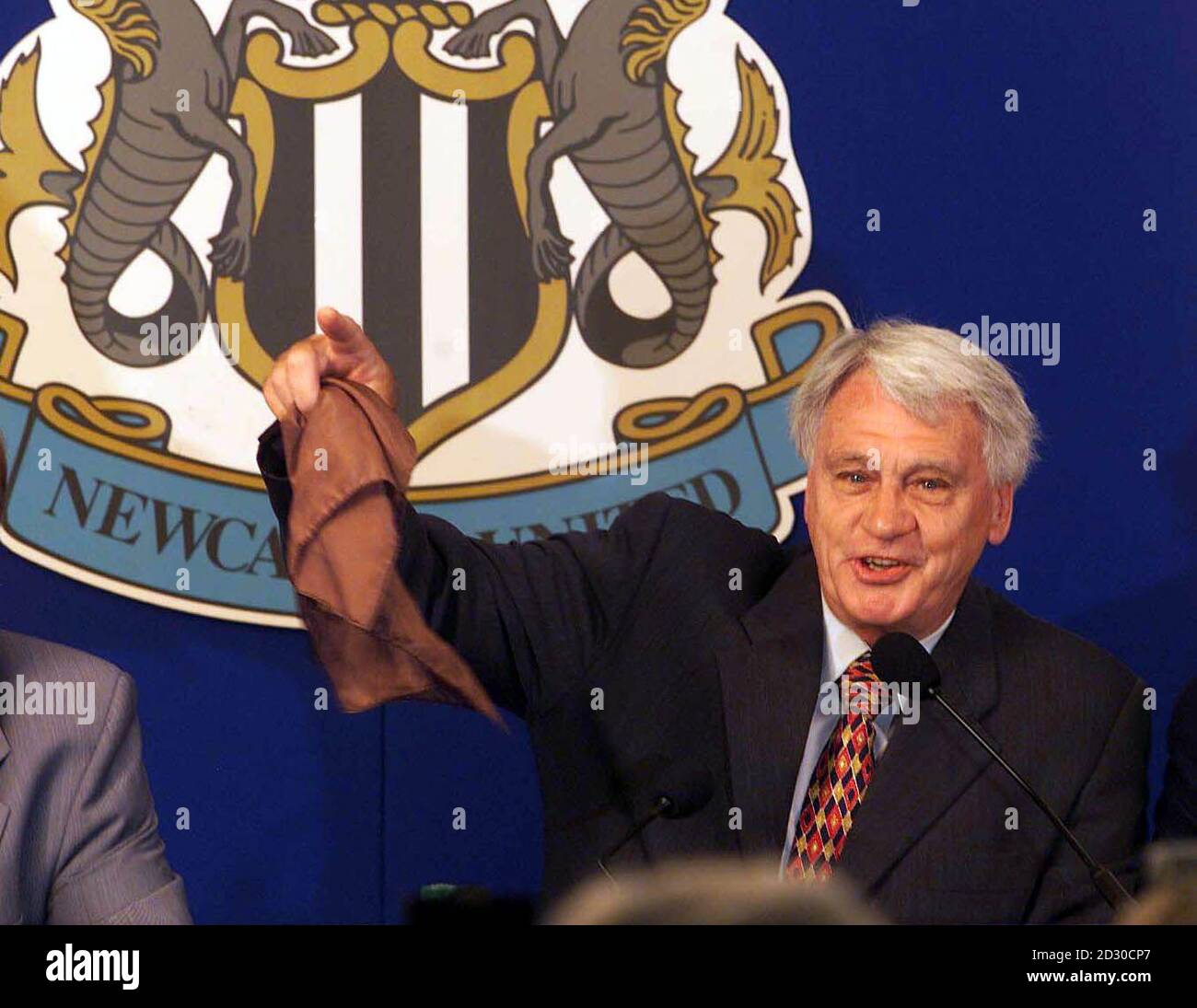 Bobby Robson, 66, during the press conference held at St James Park in ...