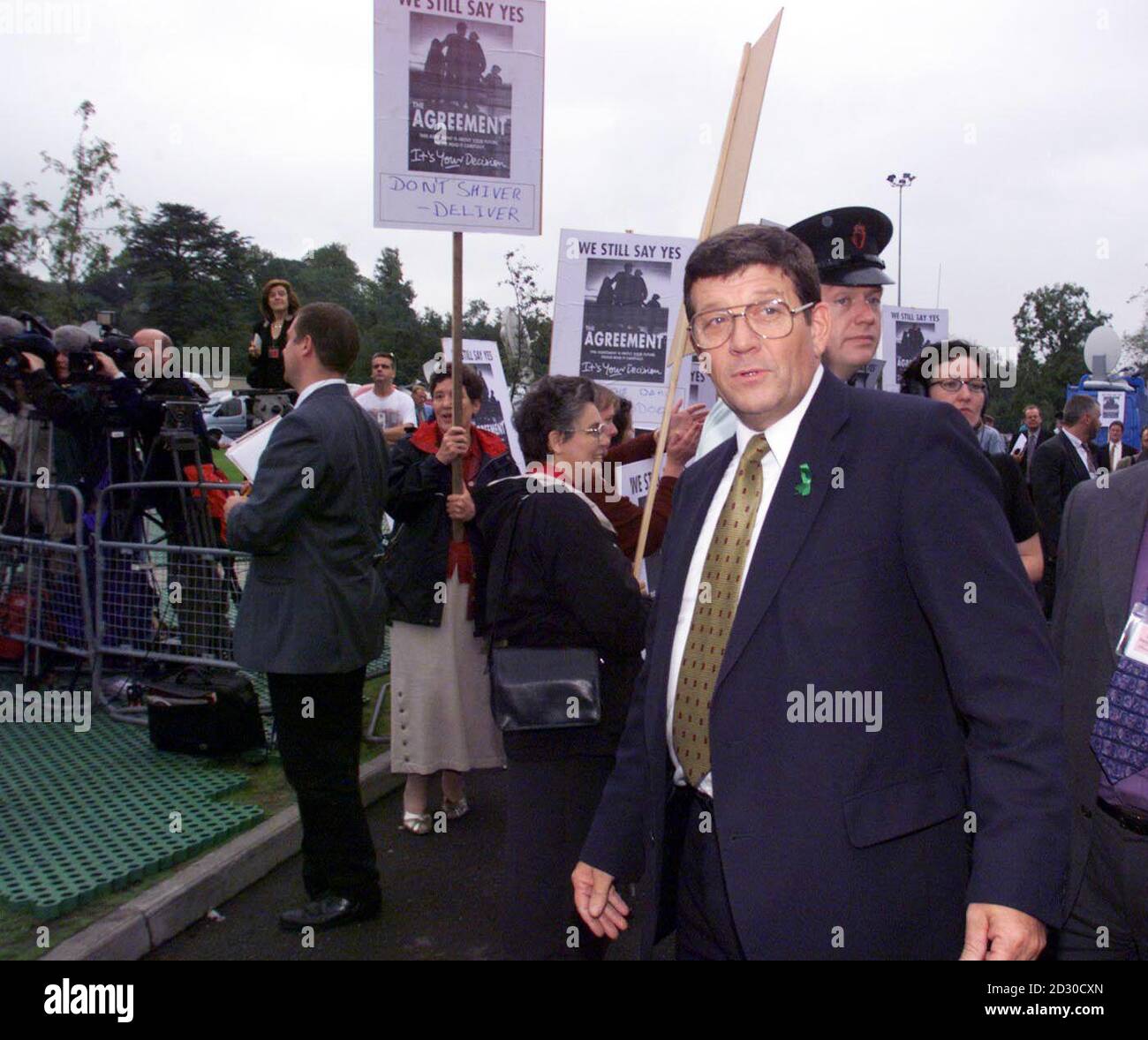 Pat Doherty, Vice President of Sinn Fein, arrives at the Castle ...