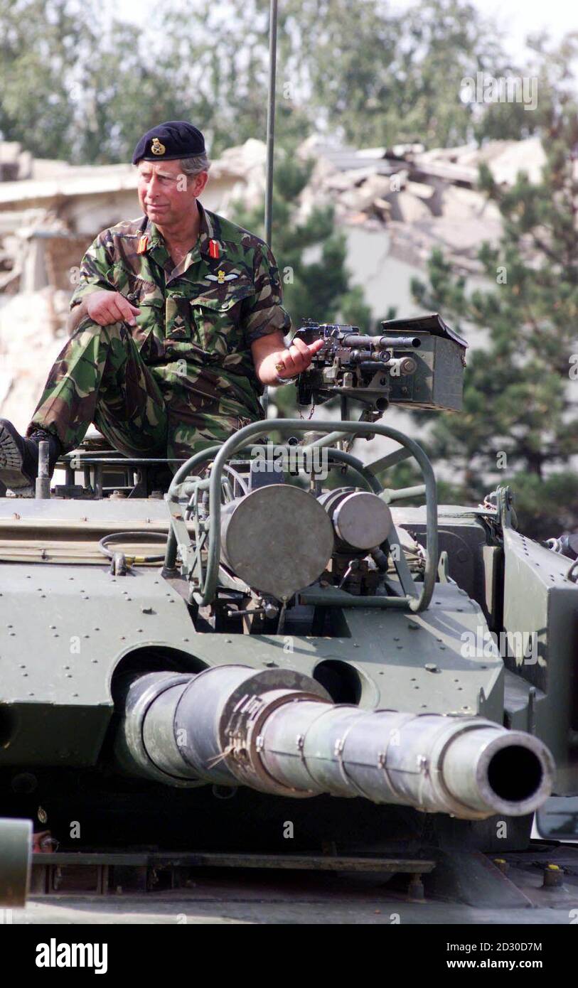 The Prince of Wales inspects a Leopard tank of the Lord Strathcona's ...