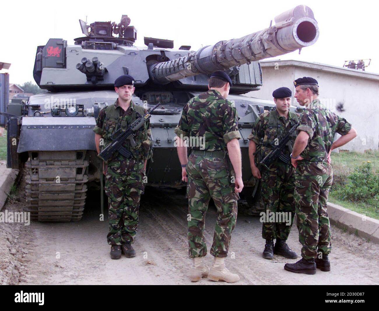 The Prince of Wales during his one-day visit to the outskirts Pristina ...