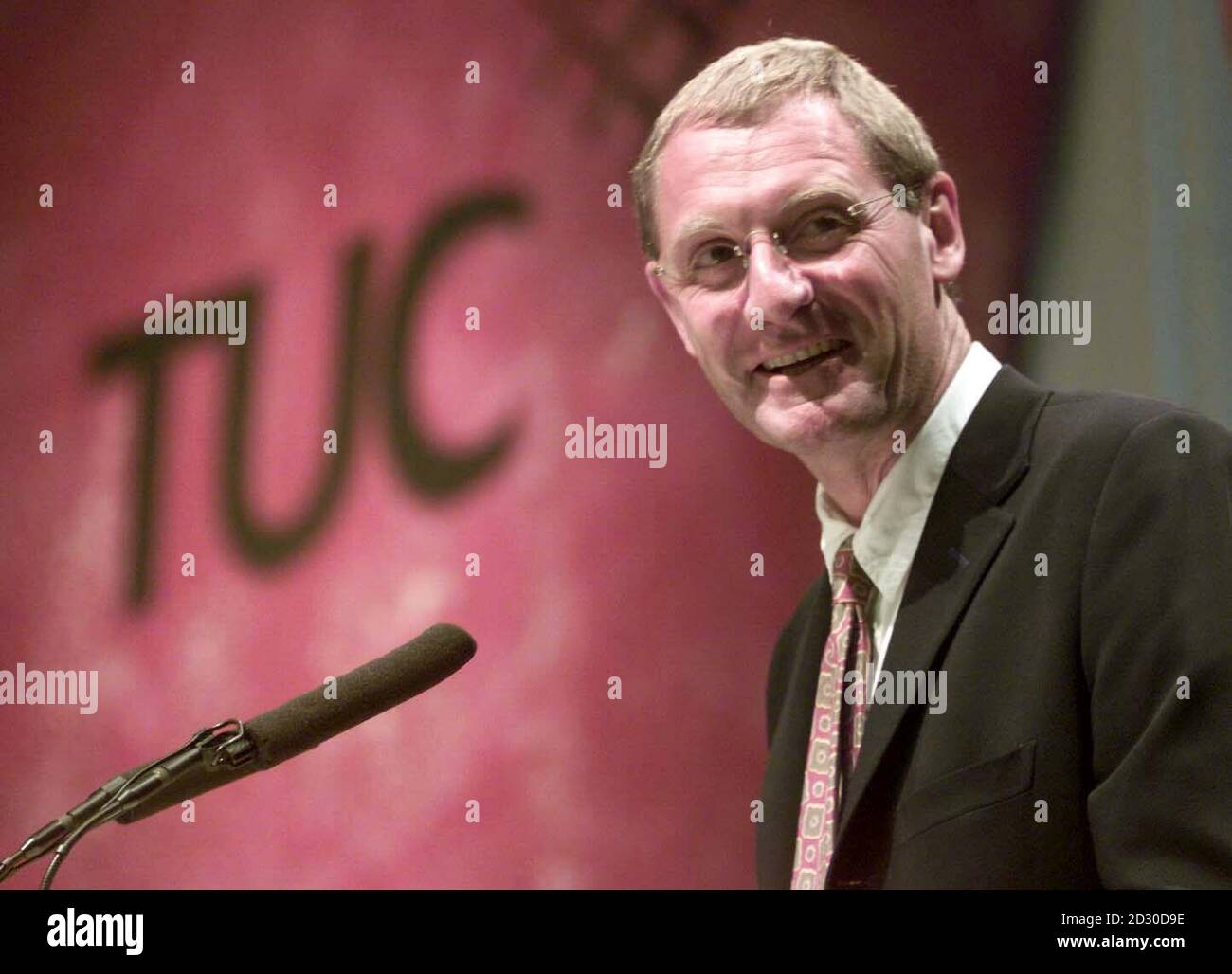The Poet Laureate Andrew Motion reads a poem at the TUC Conference in ...