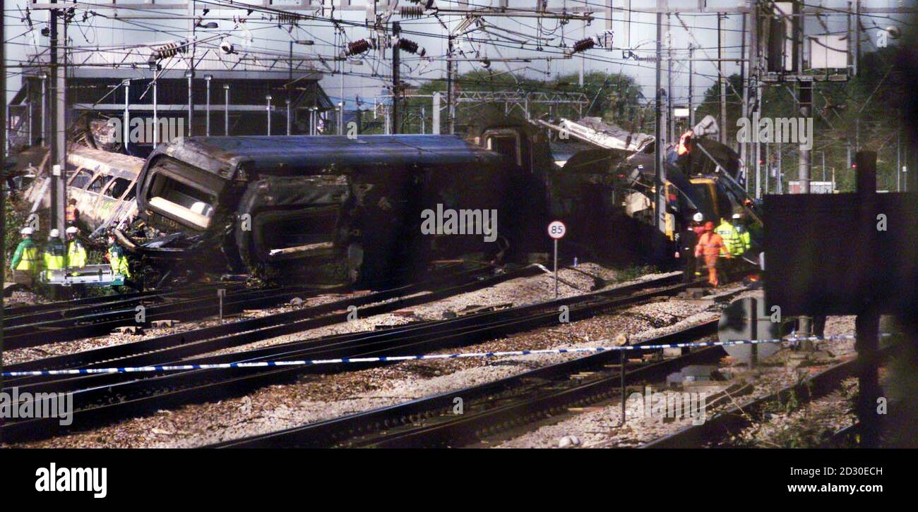 Rail crash train damage wreckage hi-res stock photography and images ...