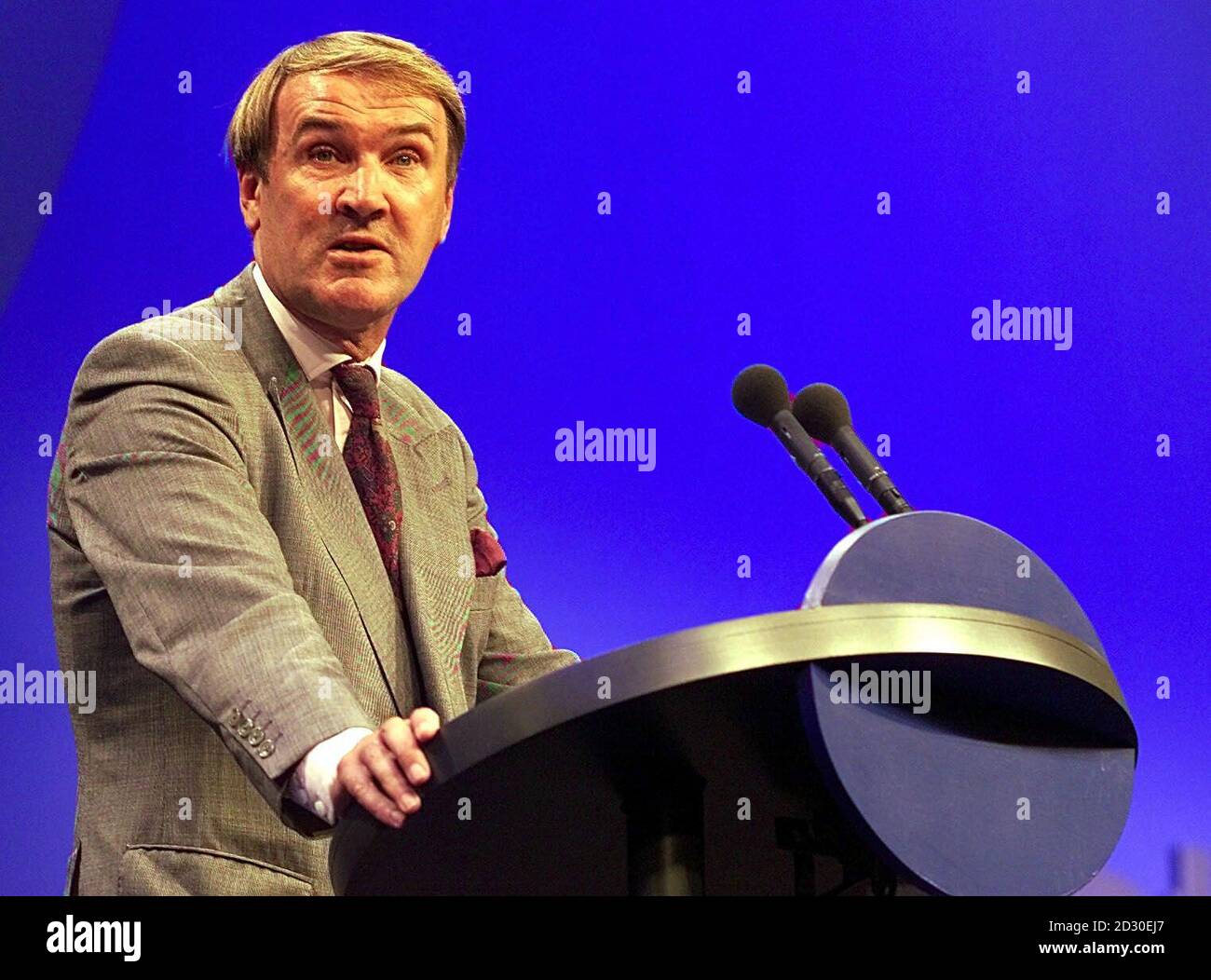 Shadow Northern Ireland secretary Andrew Mackay, appearing on stage at ...