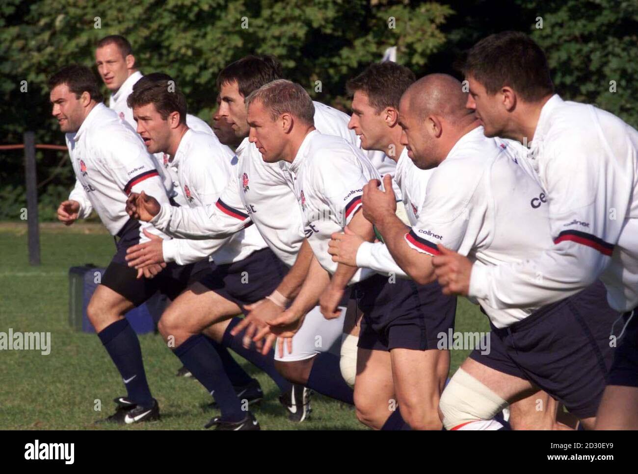 The England Rugby team training at Molesey, Surrey, in preparation for ...