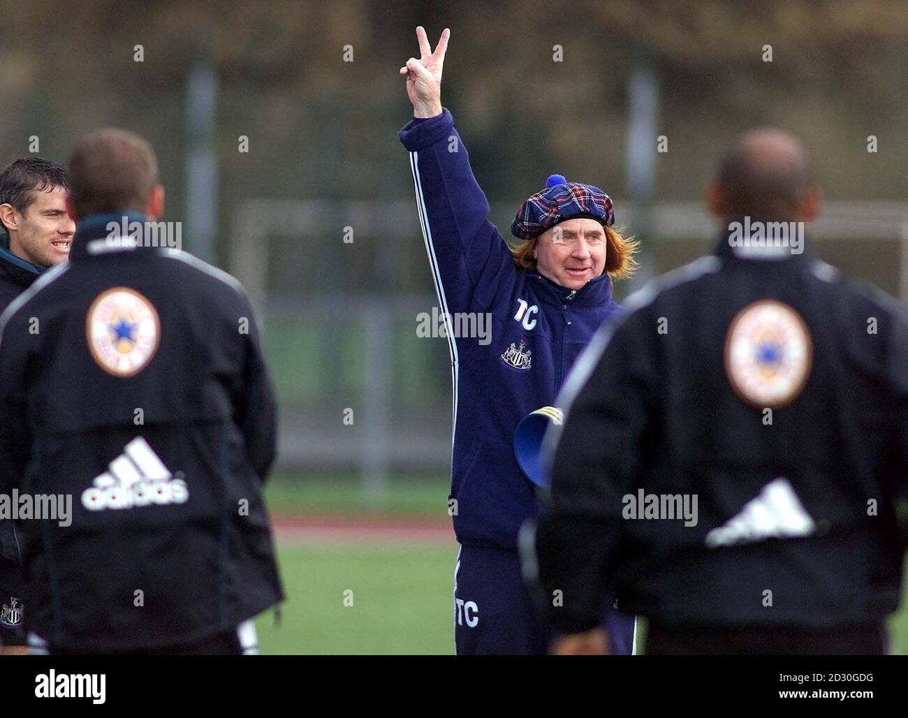 Coach and alan shearer during training hi-res stock photography and ...