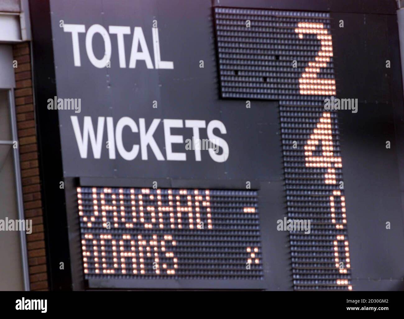 The scoreboard showing England's score, during the first day of the 1st ...