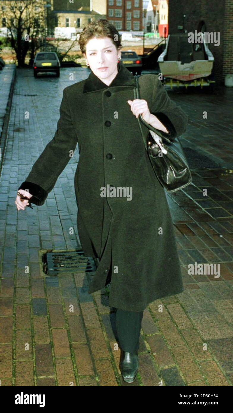 Meridian newsreader Sarah Lockett outside Maidstone Crown Court, where ...