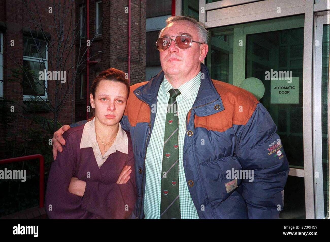 Amanda Pye and her father Alan Pye at Whiston Hospital, Merseyside ...