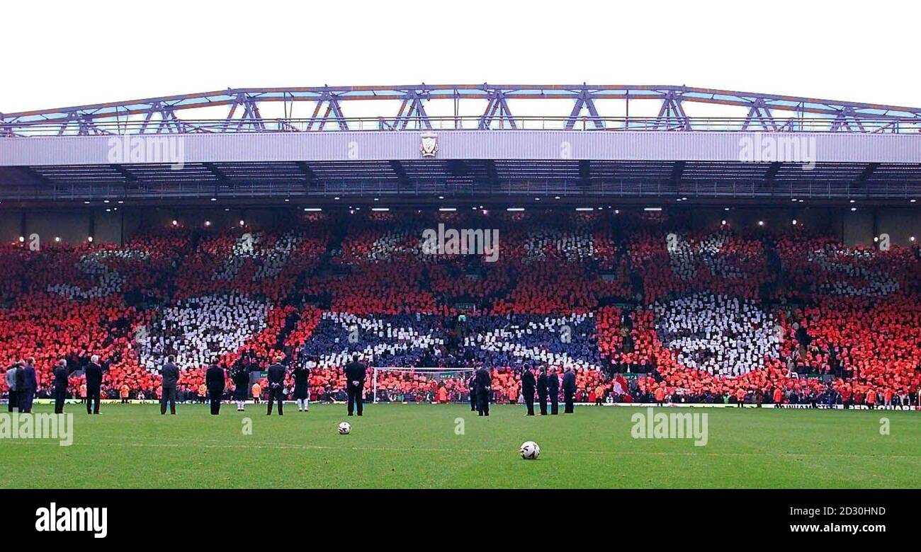 The Kop at Anfield celebrate 40 years since the arrival of Bill Shankly ...