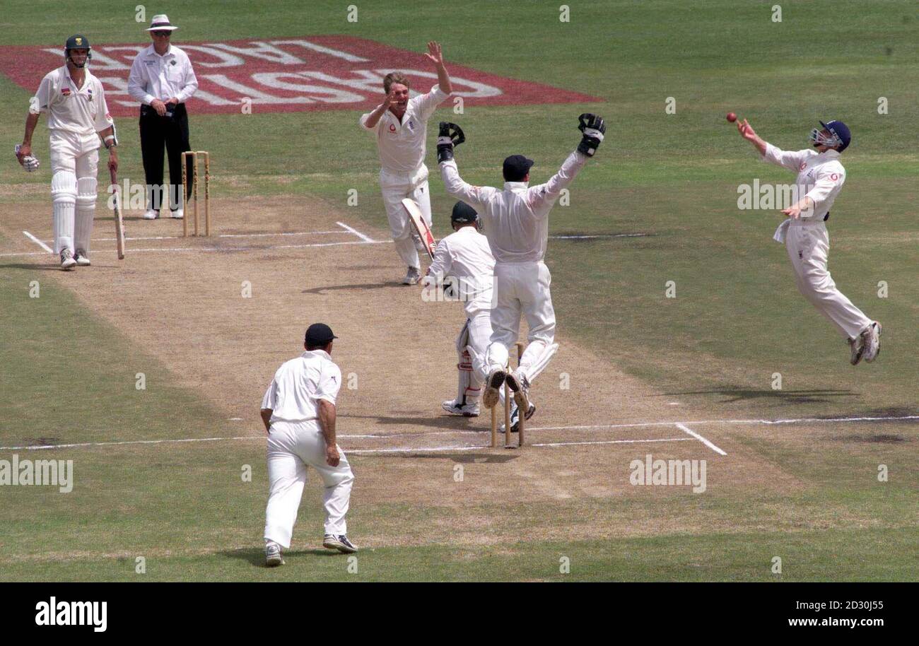England's Darren Maddy celebrates the catch of South Africa's Lance ...