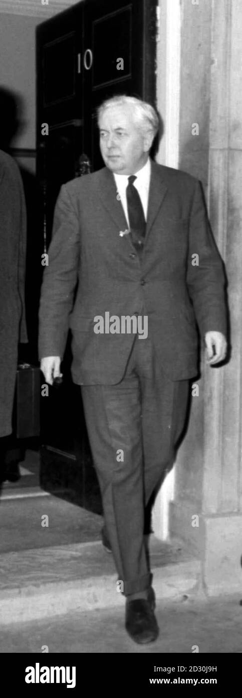 1968 library file picture of British Labour Prime Minister Harold ...