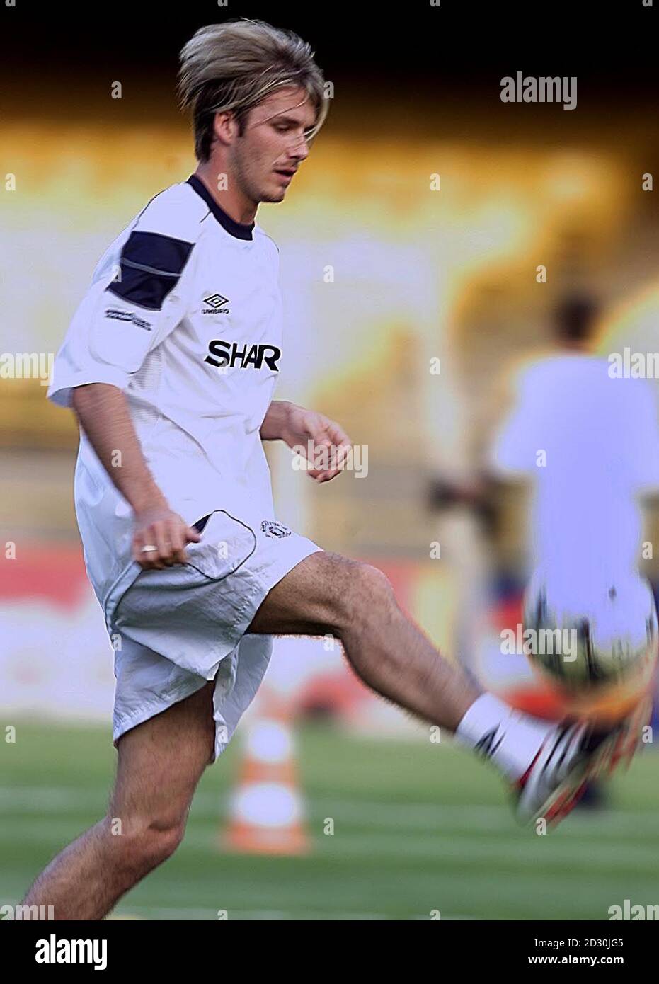Football action kicking david beckham hi-res stock photography and ...