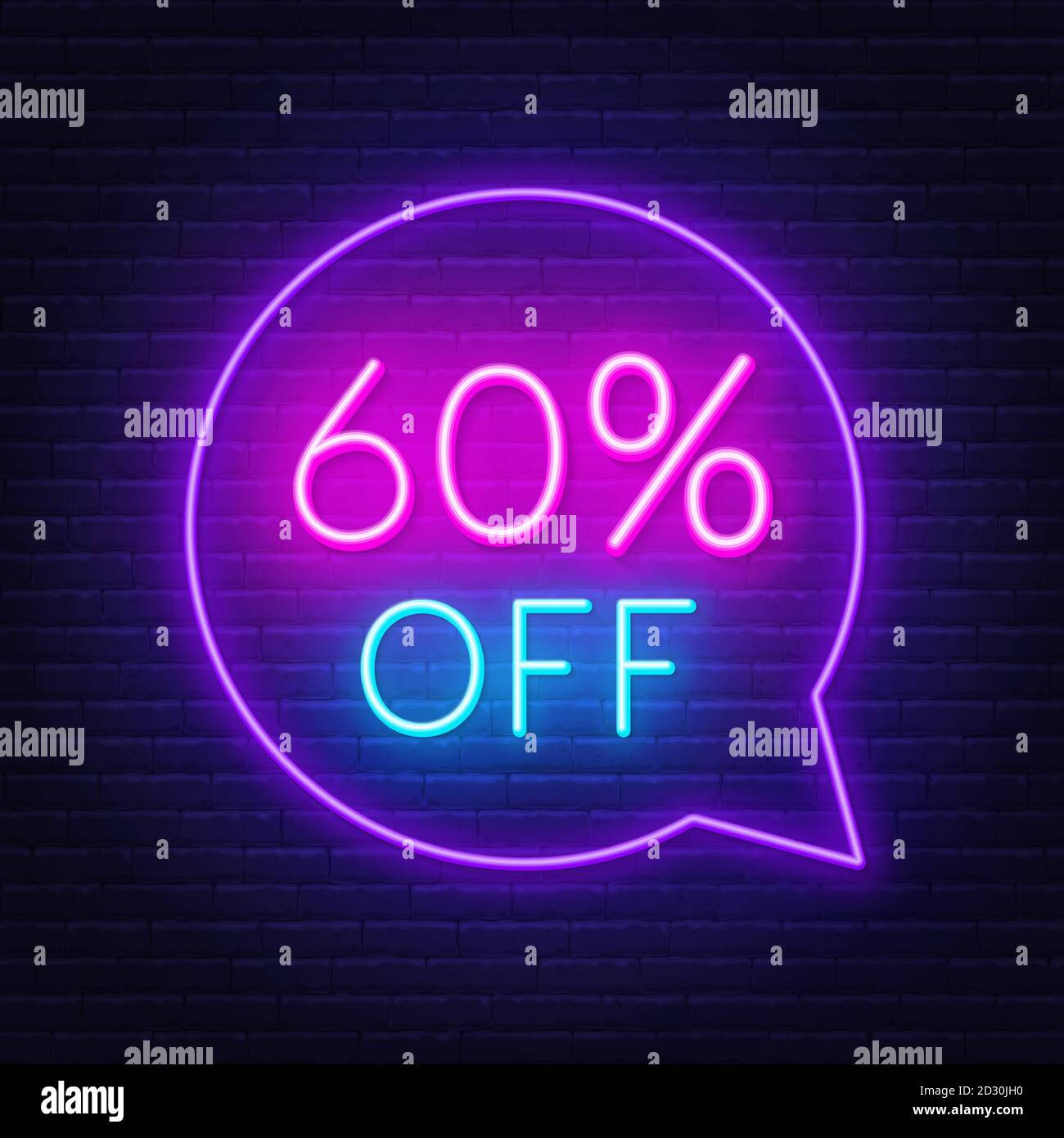 Percent sign blue neon icon hi-res stock photography and images - Alamy