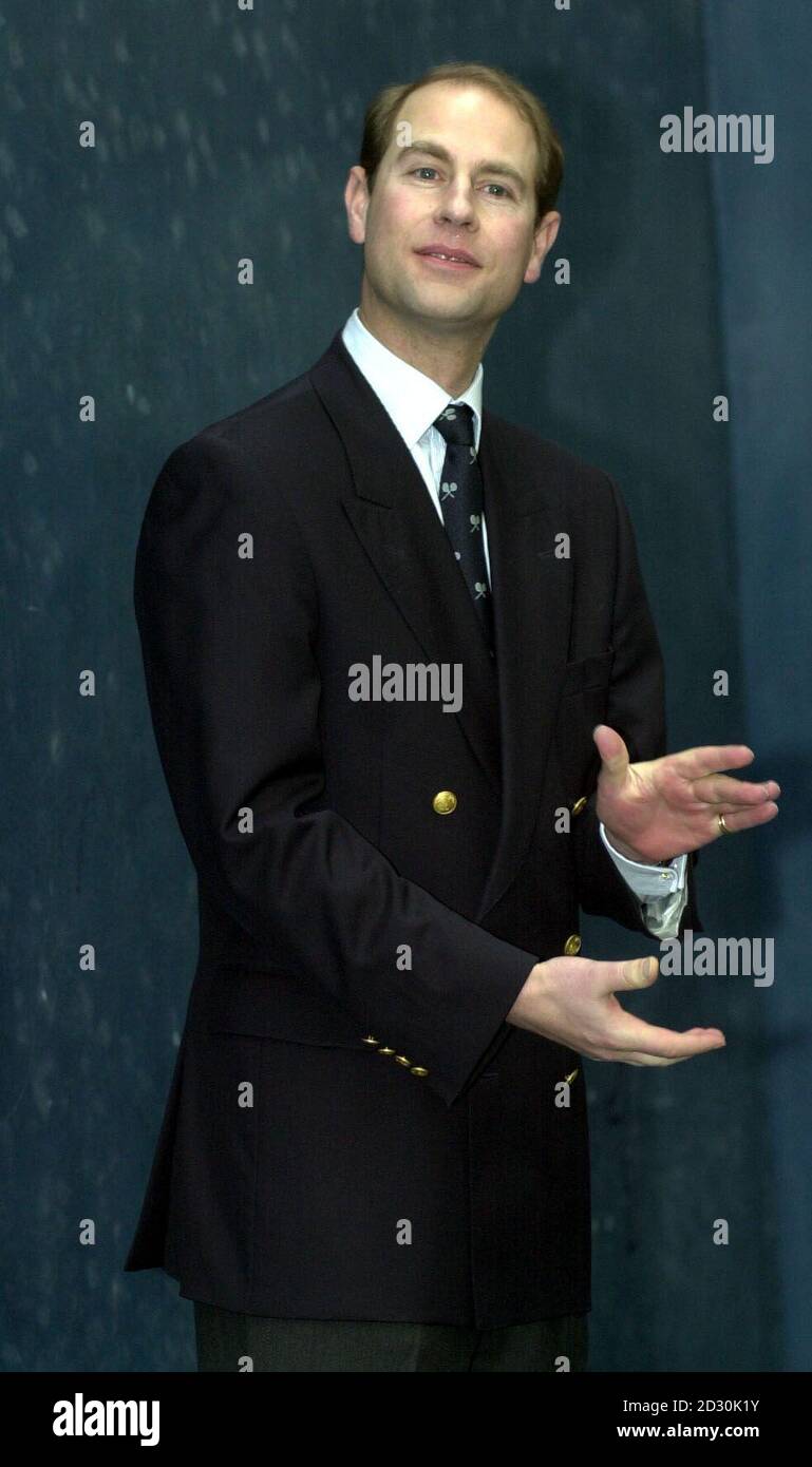 The Earl of Wessex speaks at the official opening of a Real Tennis ...