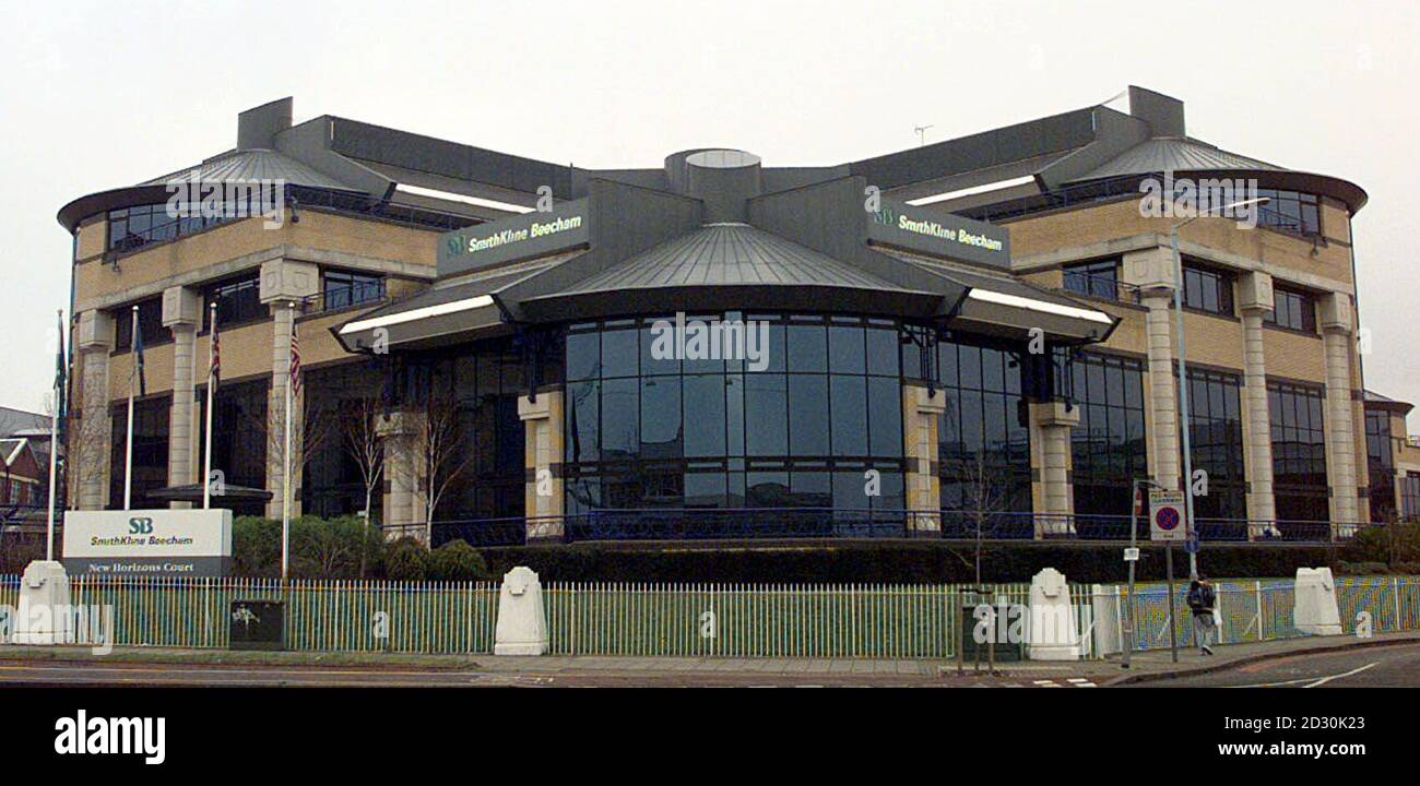 The SmithKline Beecham offices in Brentford, as the two drugs giants ...