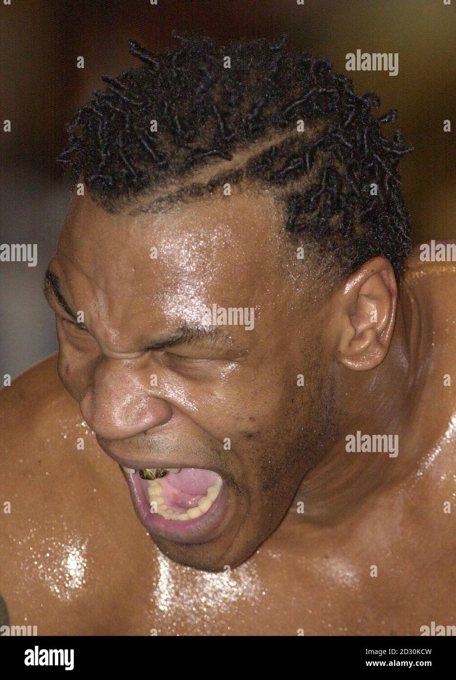 13 10 01 mike tyson defeated denmarks brian nielsen hi-res stock ...