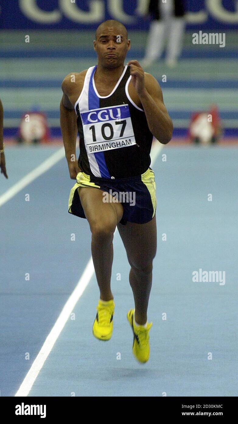 Jason Gardener wins the 60 metres race in 6.53 secs at the AAA Indoor ...