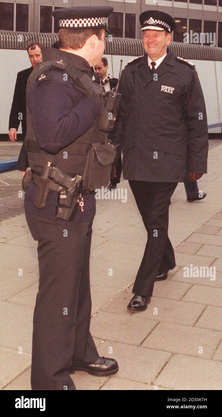 The new Commissioner of the Metropolitan Police, Sir John Stevens ...