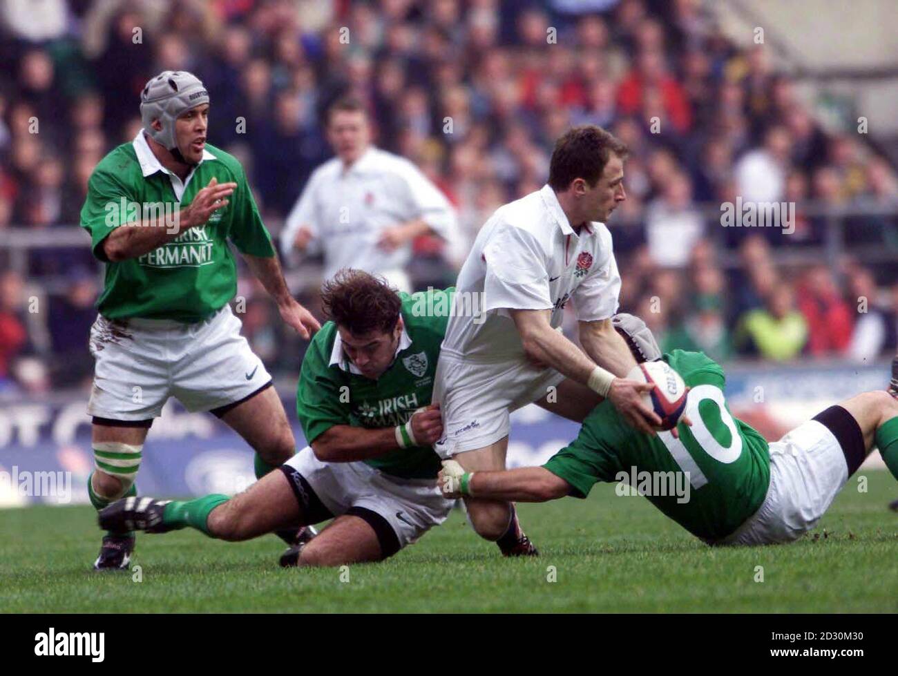 Englands mike catt 2nd r is bought down hi-res stock photography and ...