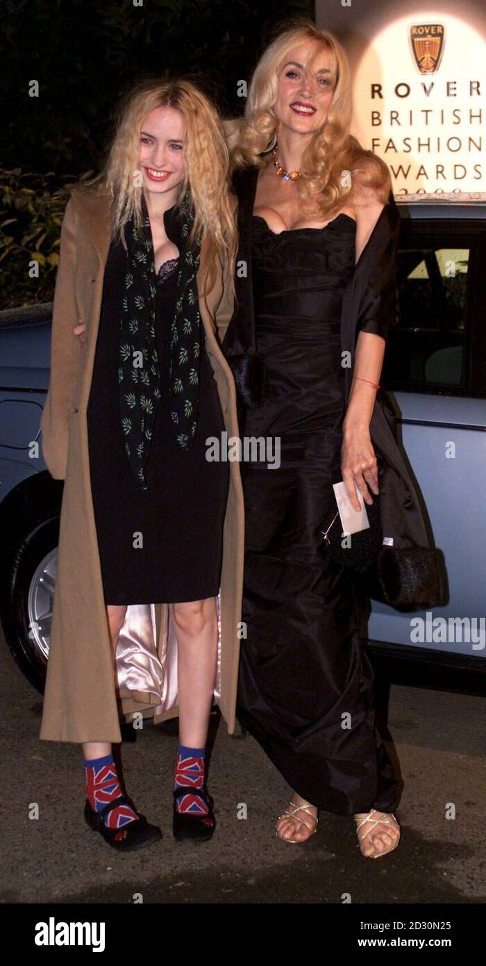 Jerry Hall, right and daughter Elizabeth Scarlet Jagger arrive at the ...