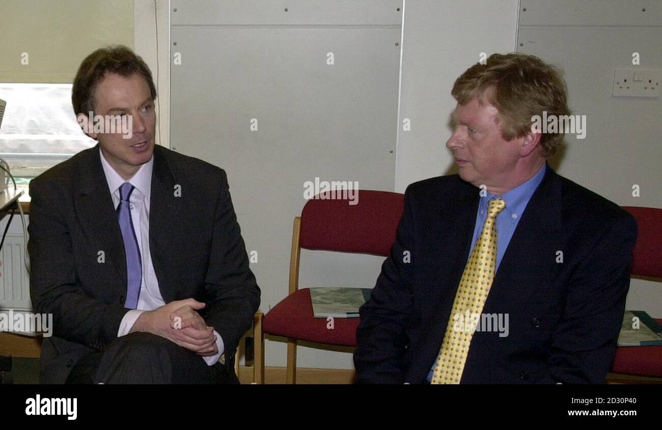 British Prime Minister Tony Blair with the new Heart Tsar Dr Roger ...