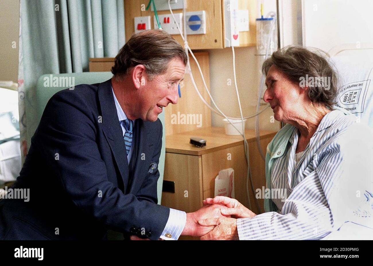 The Prince of Wales speaks with Gwen Tonypandy at the Royal Glamorgan ...