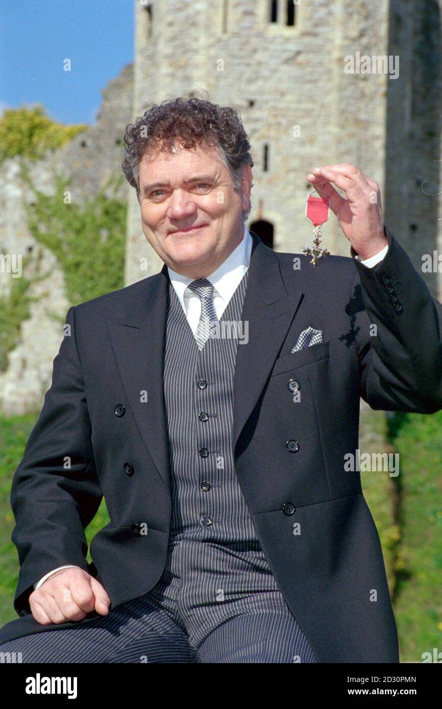 Welsh comedian and singer Max Boyce after receiving his MBE from the ...