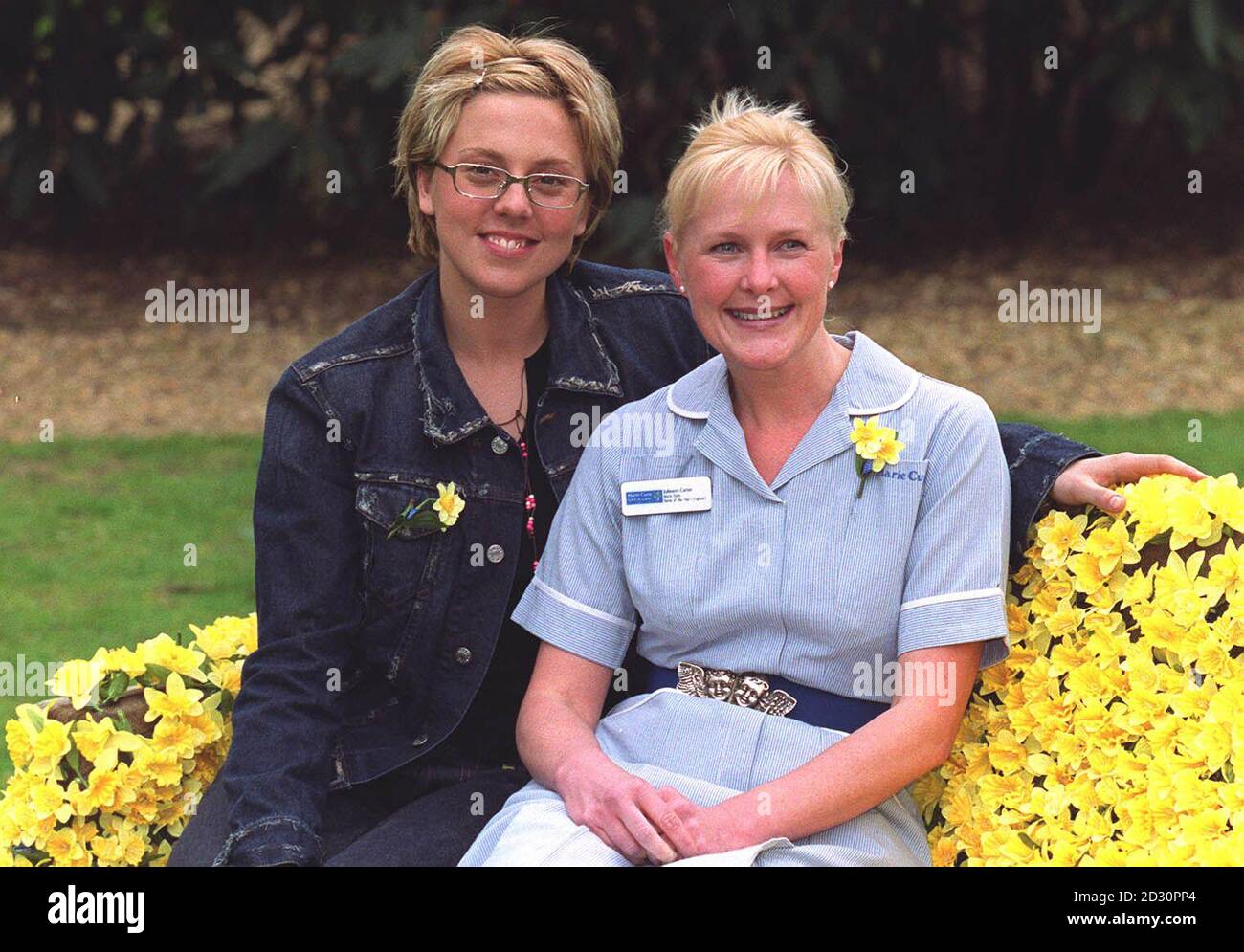 Spice Girl Melanie C in Belgrave Square in London, with Marie Curie ...