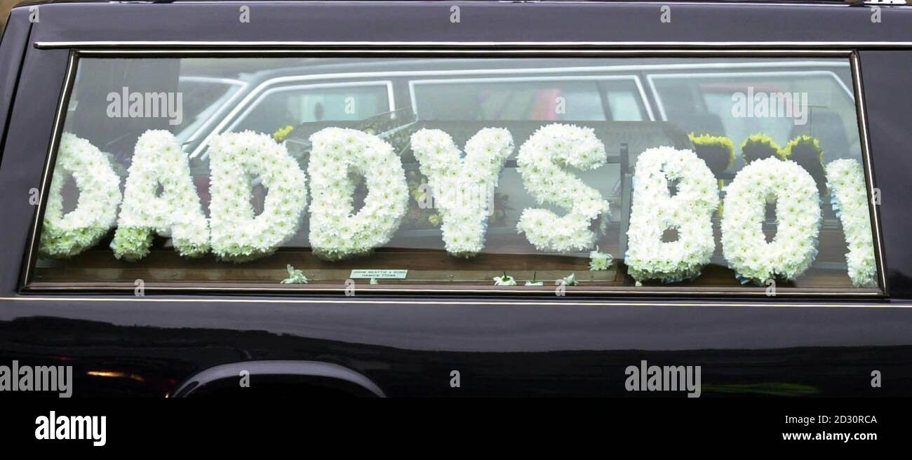 A floral tribute to four-year-old Kieran Riley, who died in a house ...