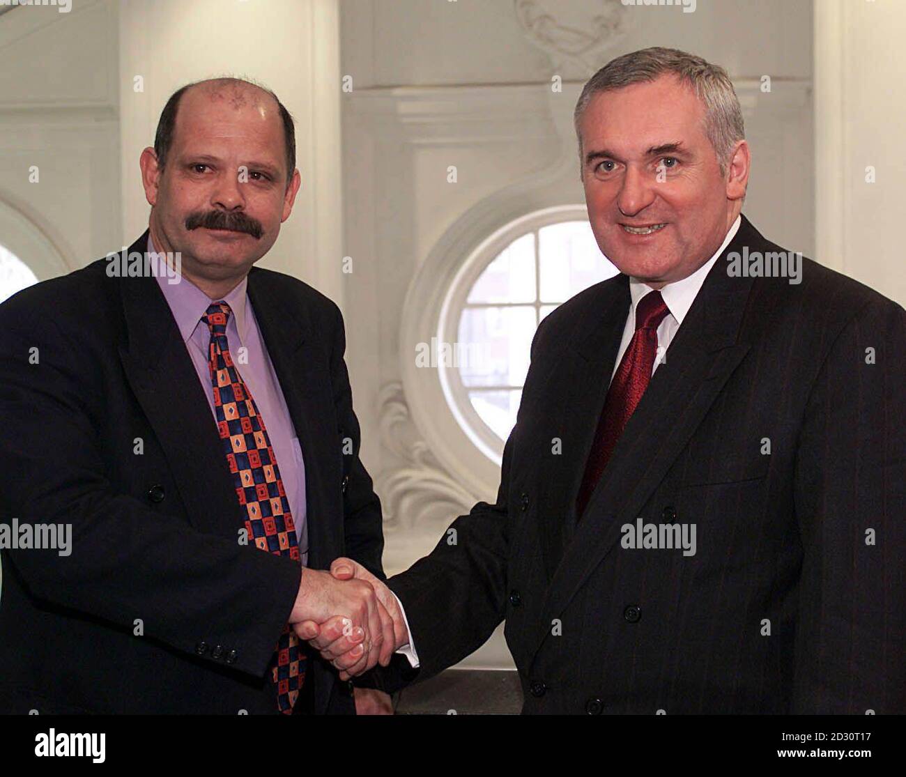 David Ervine leader of the Progressive Unionist Party, with Taoiseach ...