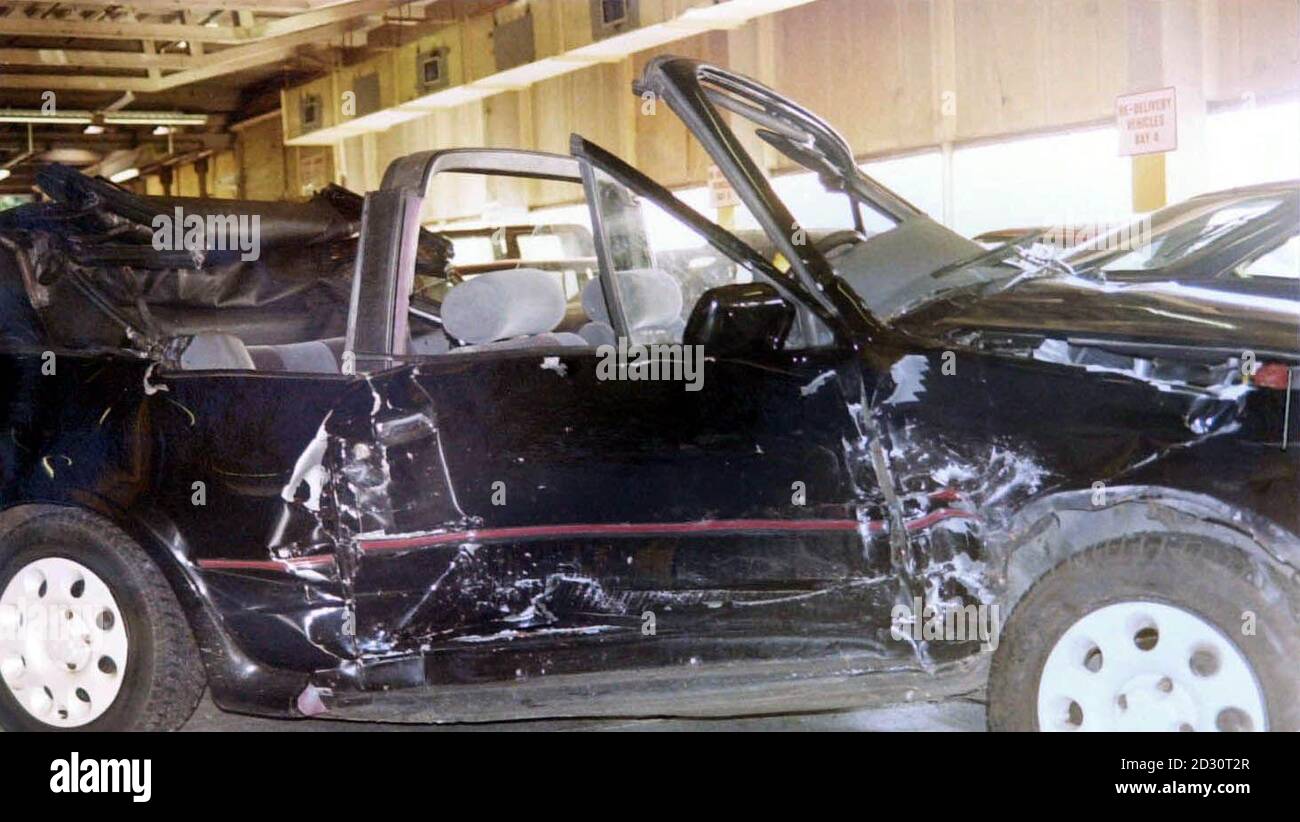 Sharon Brooke's smashed car after a drink-driver Joseph Mercure, 56 ...