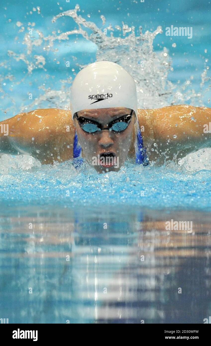 Jemma Lowe in action during the semi-final of the women's 100m ...