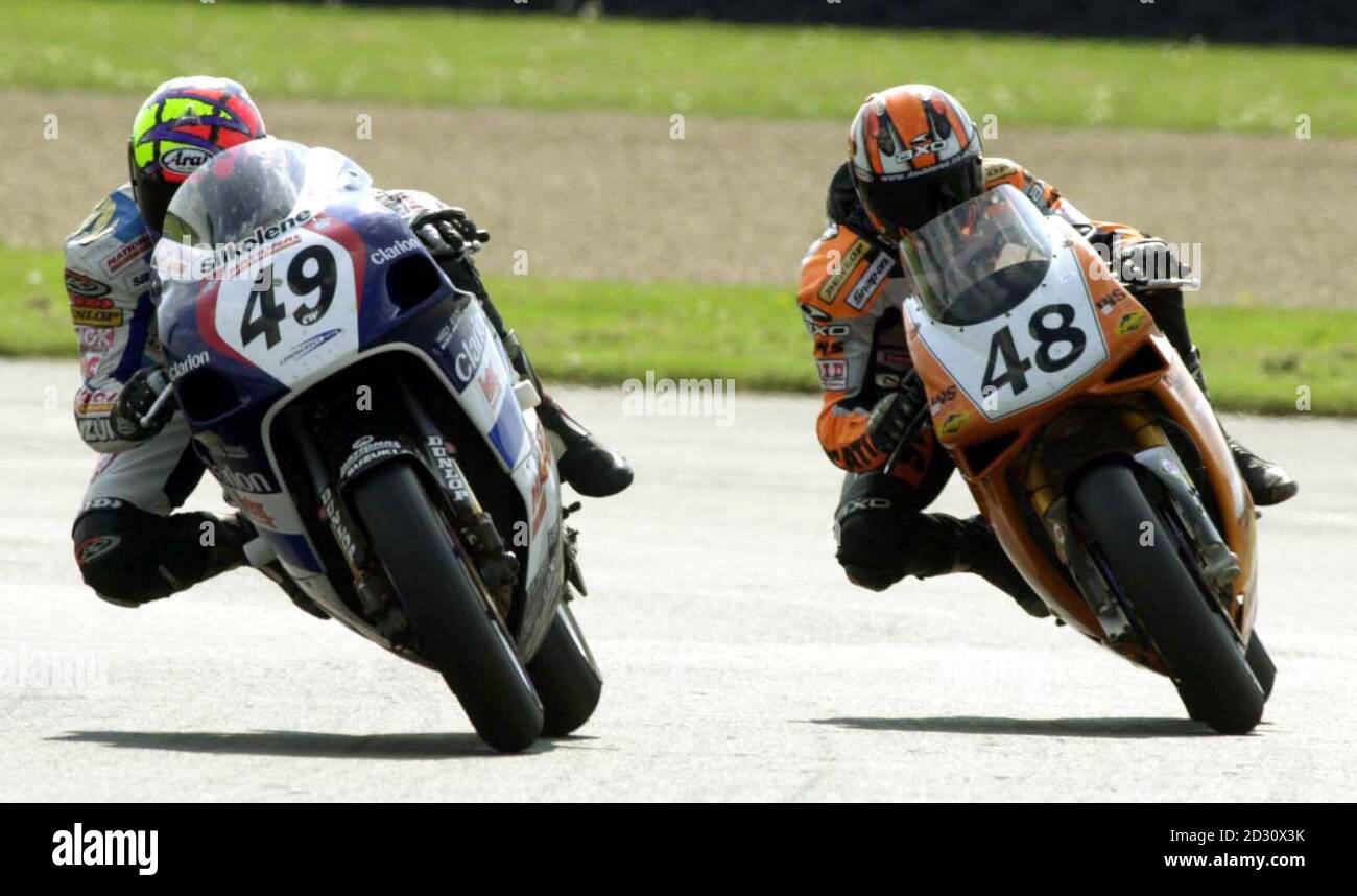 Great Britain's Neil Hodgson (48) on his way to winning race two, with ...