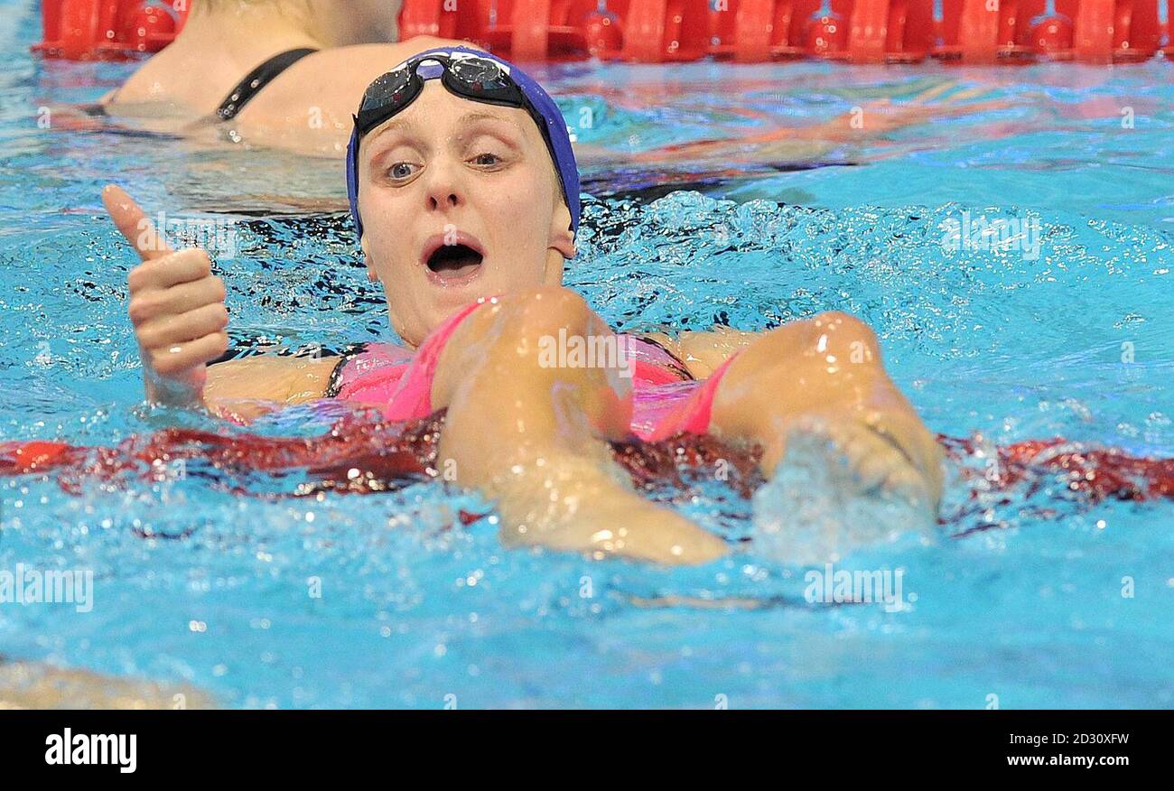 Fran Halsall after winning her semifinal in the Women's 50m Freestyle ...