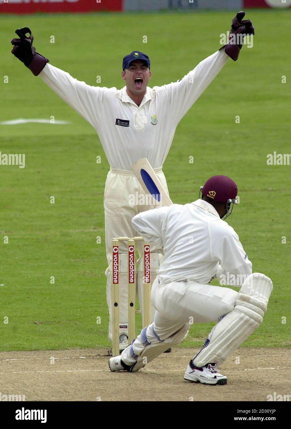 Sport cricket celebrating robert croft hi-res stock photography and ...